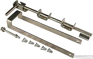 350mm Double Gate Fastener Set with fittings - Galvanised - Amazon.com