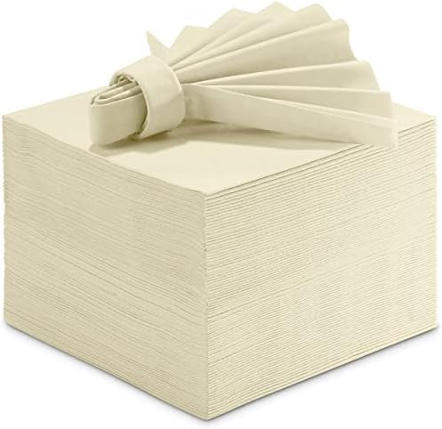 Amazon.com: BloominGoods Linen-Feel Lunch Napkins - Disposable Cloth ...