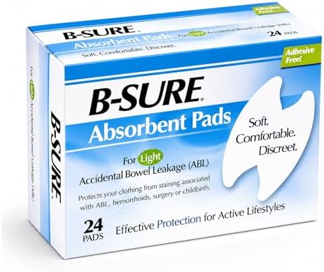 Amazon.com: B-Sure Anal Leakage Pads, Box/24 Pads : Health & Household