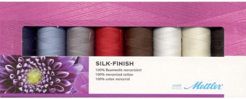 Amazon.com: Mettler Thread Silk Finish 100% Mercerized Cotton Sewing ...