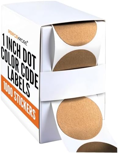Amazon.com: PERFORMORE 1 Inch Dot Matte Color Code Labels for Color ...