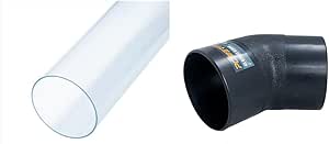 Amazon.com: POWERTEC 4" Dust Collection Pipe & 45 Degree Elbow PVC ...