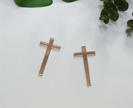 Amazon.com: 12pcs Slim Acrylic Cross Cake Charm, Christening Baptism ...