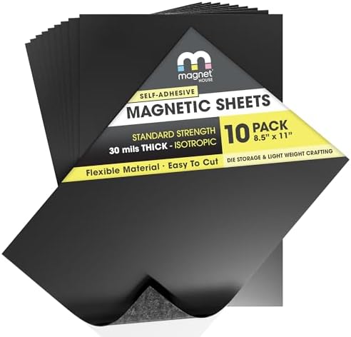 Amazon.com : TMS Magnetic Sheet, Tape and Strips with or Without Self ...