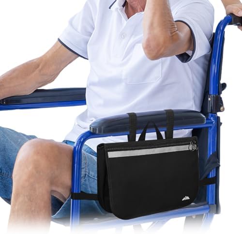 Amazon.com: FINPAC Wheelchair Side Storage Bag w/Cup Holder, Wheelchair ...