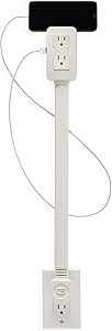 Amazon.com: Wall Outlet Extension Stick with Phone Shelf, Dual AC Power ...