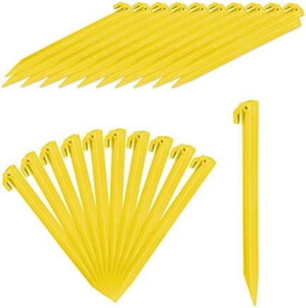 Relaxdays Tent Pegs Set of 32, Lightweight Anchor Pins, Soft & Sandy ...