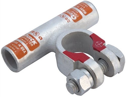 Quick Cable 4360-005P Quick Crimp Flag Connector, 250 MCM Gauge ...