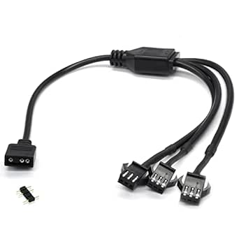 OPSFALCON 11.8 Inch ARGB Splitter Cable, 5V 3 Pin Female to Female, 1 ...