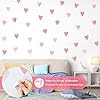 Amazon.com: Pink Heart Wall Stickers - Kids Room Nursery Wall Decals ...