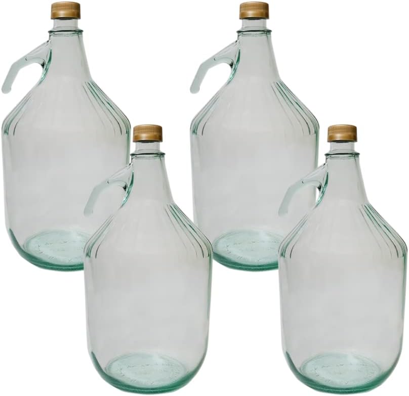 DIAH DO IT AT HOME 4 x 5L Demijohn with Screw Cap Fermentation Carboy ...