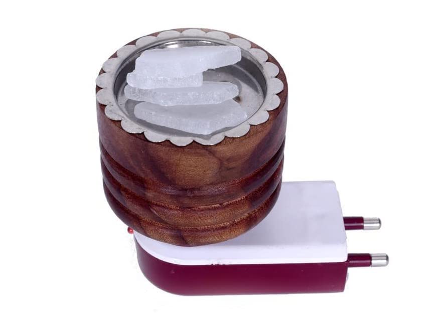 Buy SUKHNIDHI sheesham Wood Electric Kapoordani Incense Holder Burner ...