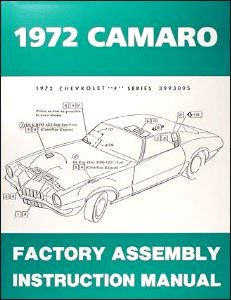1972 Camaro Factory Assembly Manual 72 (with Bonus Decal): GM CHEVY ...
