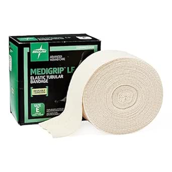 Medline Medigrip LF Elastic Tubular Support Bandages, 1 Roll, Size E: 3 ...