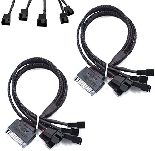 Amazon.com: Cable Matters 2-Pack 3 Way 4 Pin PWM Fan Splitter Cable 12 ...
