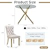 Amazon.com - KUVADAZ 36" Modern Gold Glass Dining Room Table Set for 4 ...