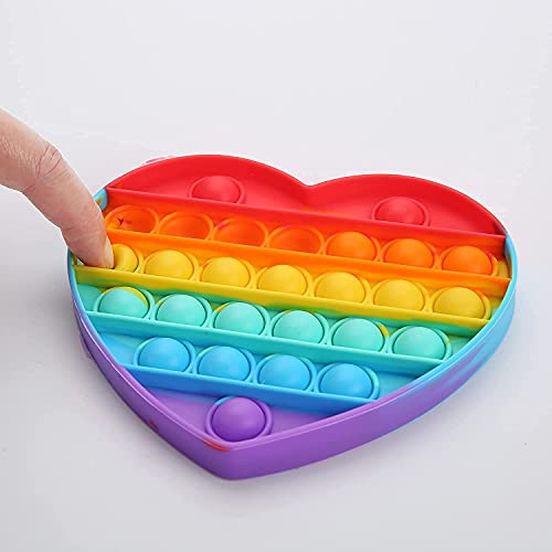 FunBlast Heart Pop It Fidget Toy, Autism Special Needs Silicone Stress ...