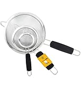 Sieves and Strainers Set - Metal Sieve Stainless Steel, Fine Mesh ...