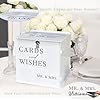 Amazon.com: SOFARKKT White Acrylic Card Box with Slot & Lock, DIY Large ...