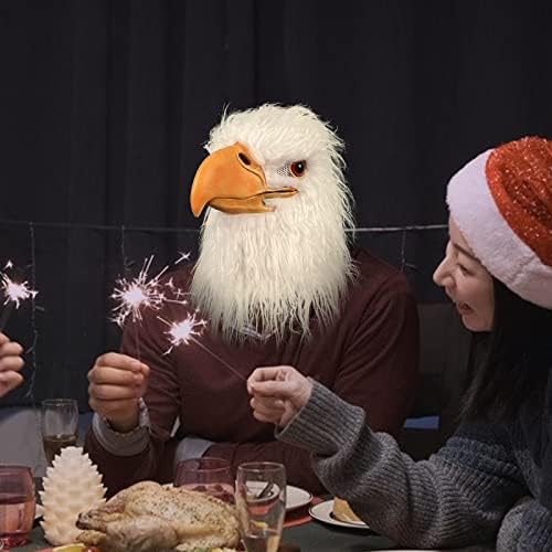 Amazon.com: MAKEATREE Eagle Head Mask, Animal Rubber Bird Mask Latex ...