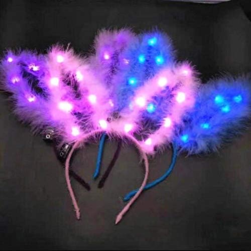 Amazon.com: M Joy Decor LED Rabbit Ears Headband, 10 Pcs Light Up Bunny ...