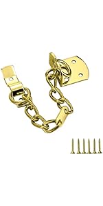 Door Chain Locking Door Chain Polished Brass | Chain for Front Door | 8 ...