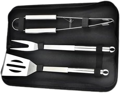 3Pcs BBQ Barbecue Tool Set Premium Stainless Steel Barbecue Grilling ...