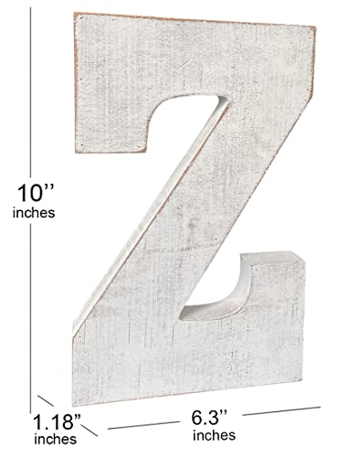 Snapklik.com : ABELOTS Large Wood Letter Distressed White Wash Alphabet ...