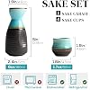 Amazon.com | PUNNIO Ceramic Sake Set, 5pcs Japanese Saki Set with 1 ...