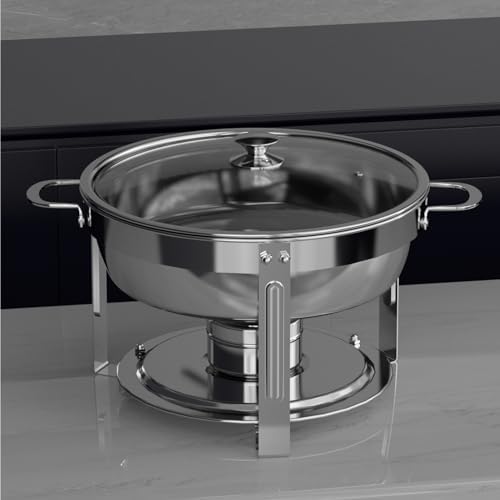 Amazon.com: Amhier 5 Qt Chafing Dish Buffet Set with Visible Glass Lid ...