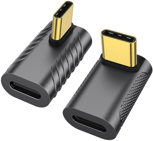 Amazon.com: AuviPal USB C 90 Degree Adapter (2 Pack), USB C Male to Female L Shape Right Angle ...