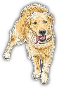 Amazon.com: Happy Labrador Retriever Dog Vinyl Decal Sticker Car Decal ...