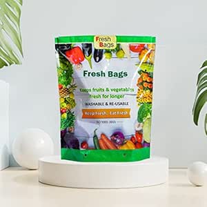 Buy Fresh Bags vegetable storage fridge bags keeps leafy and fruity ...