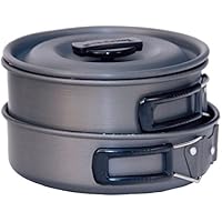 Amazon.com : Texsport Black Ice The Scouter 5 pc Hard Anodized Camping ...