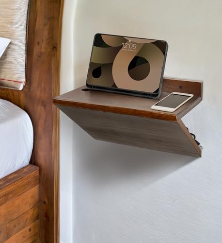 Amazon.com: DIZAII Floating Nightstand, Floating Bedside Table, Wall ...