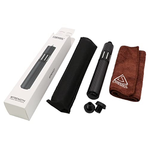 CUESOUL Telescopic Carbon Fiber Pool Cue Extension with 3 Bumpers ...