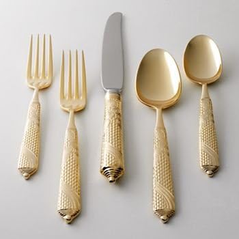 Amazon.com | Yamazaki Byzantine 24k 3pc Entertainment Set: Flatware ...