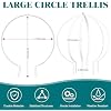 Amazon.com : HEYTIMI 2 Pcs Large Metal Trellis Obelisks Sturdy Round ...