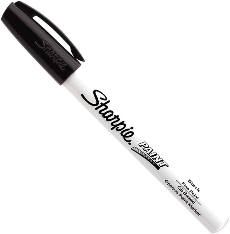 Amazon.com : Sharpie Paint Oil-Based Marker, Fine Tip, Black Ink ...