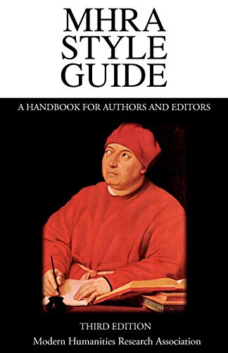 Télécharger Mhra Style Guide. a Handbook for Authors and Editors. Third ...