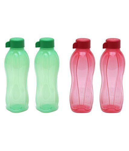 Tupperware Tupin Tupperware Plastic Aquasafe Water Bottles (500ml, Red ...