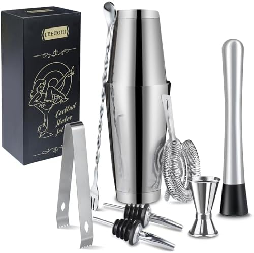Boston Cocktail Shaker Set|8pcs Cocktail Making Set Stainless Steel ...