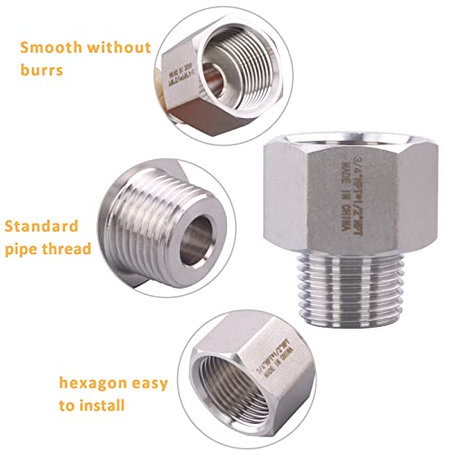 Snapklik.com : DERPIPE Forged Reducer Adapter Fitting - Stainless Steel ...