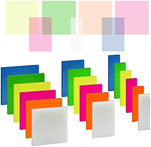 Amazon.com : BAYTORY 500 Sheets Translucent Sticky Note Set, Clear Memo ...