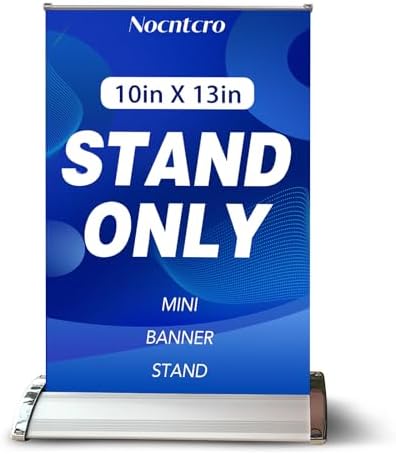 Amazon.com: Nocntcro Mini Retractable Banner Stand Table Top Desktop ...