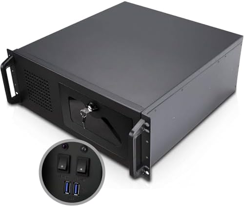 TGDGAMER 4U Server Chassis, Black Steel Full Tower Case, 7x3.5" HDD ...