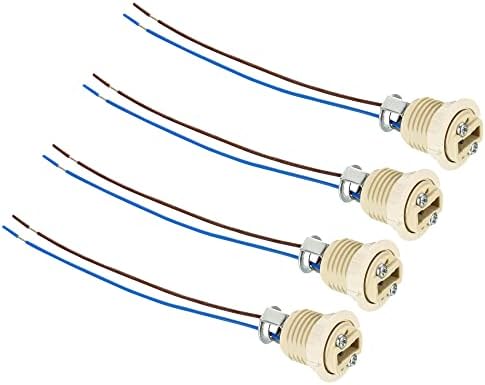 6pcs G9 Base Socket Ceramic Lamp Holder Halogen Lamp Holder with 9 ...