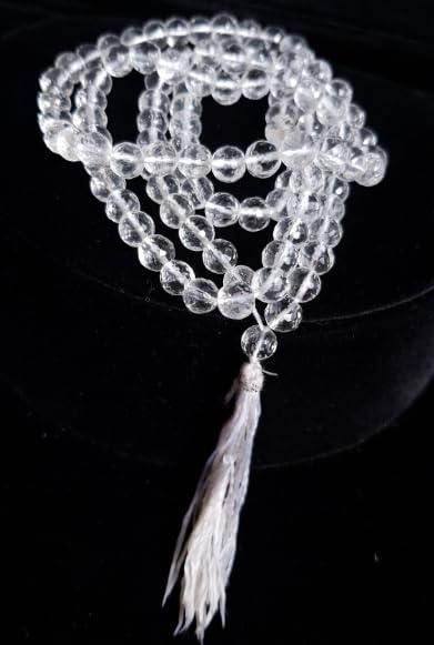 All Stone Sphatik Mala Diamond Cut Original Certified 108 Beads Jaap ...