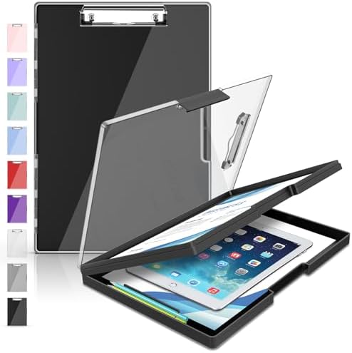 Amazon.com : Meiikun Clipboard with Storage, Plastic Clip Boards 8.5x11 ...