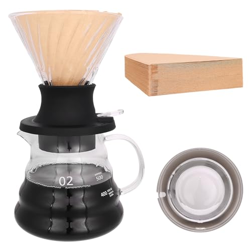 Lorpect Pour Over Coffee Maker, V60 Drip Filter with On/Off Switch Silicone Glass Filter with ...